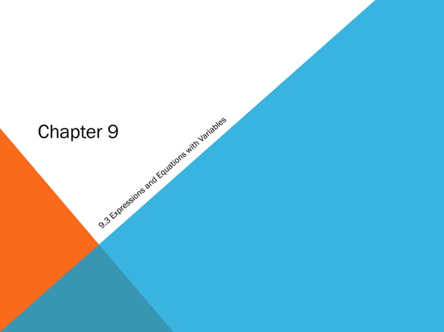 Equations, Expressions, Variables | PPT | Physics | Science