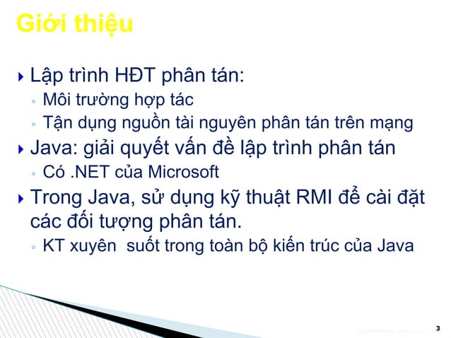 [Java] Khái niệm về RMI trong Java và cách sử dụng RMI | PPT