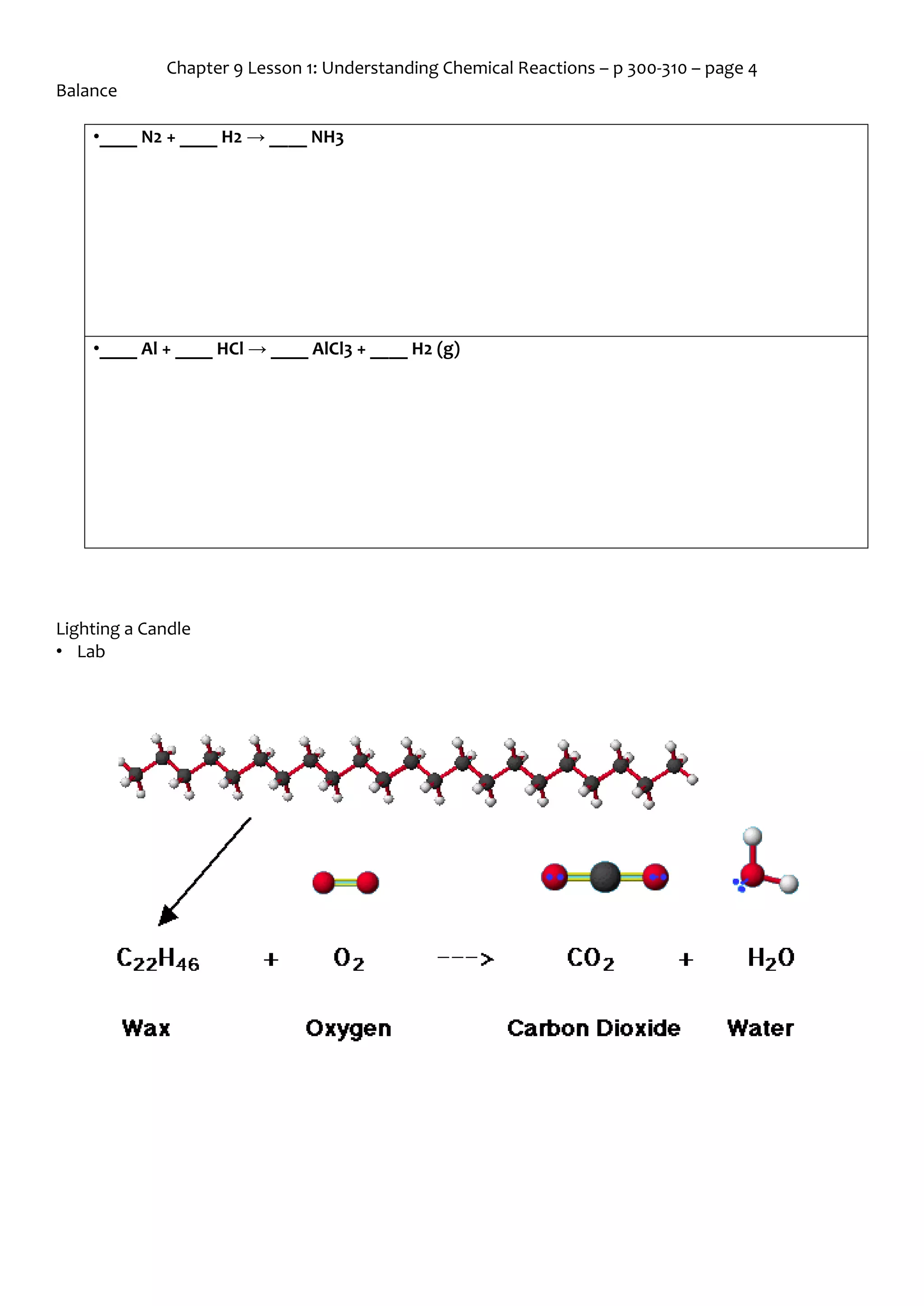 Chapter 9.1: Understanding Chemical Reactions | PDF