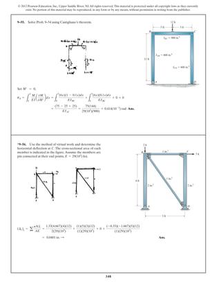 Structural Analysis (Solutions) Chapter 9 by Wajahat | PDF