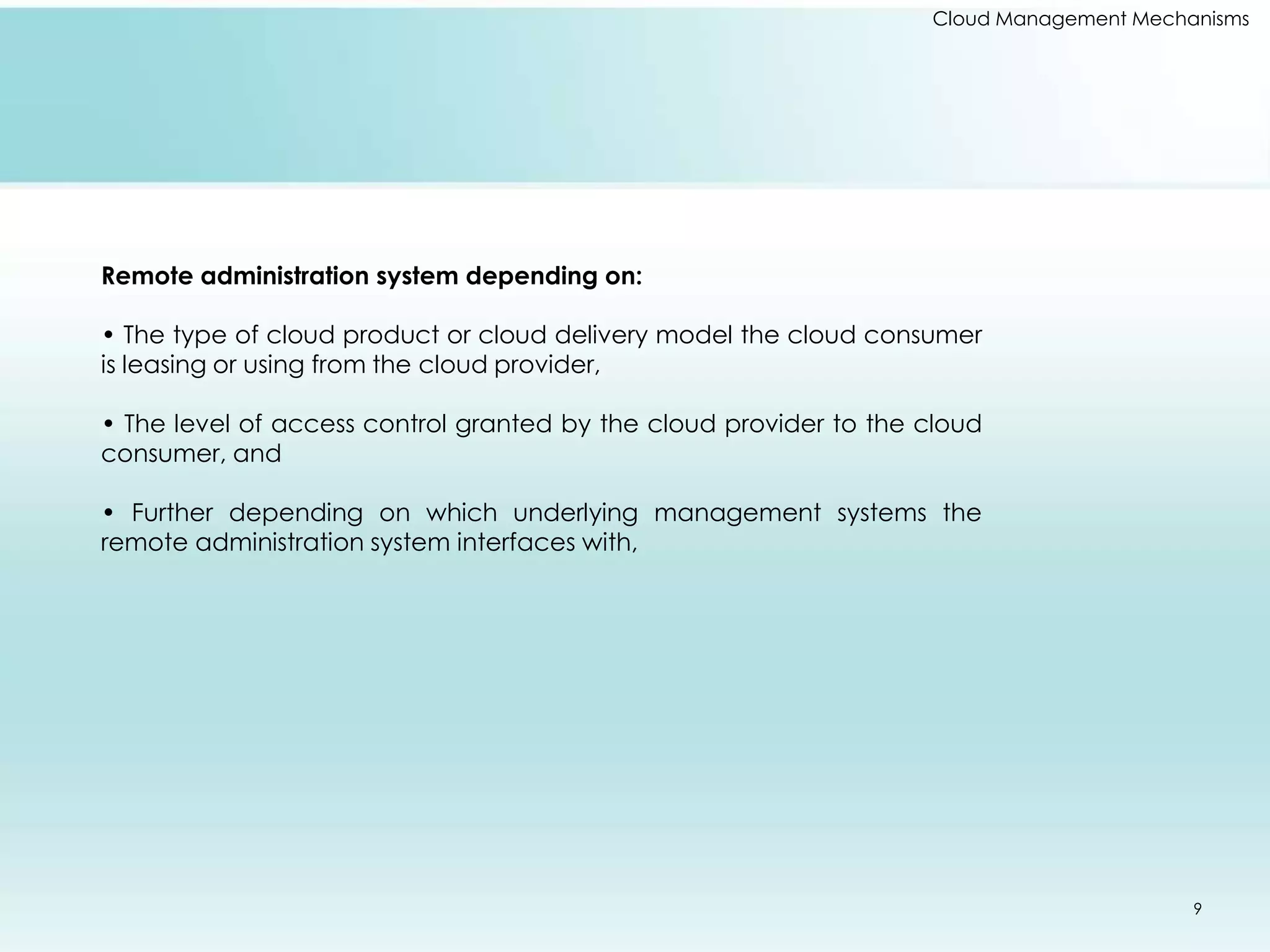 Cloud Management Mechanisms | PPTX