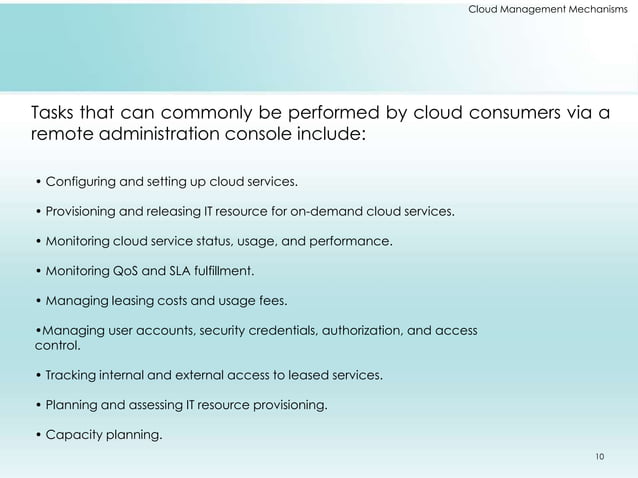 Cloud Management Mechanisms | PPTX