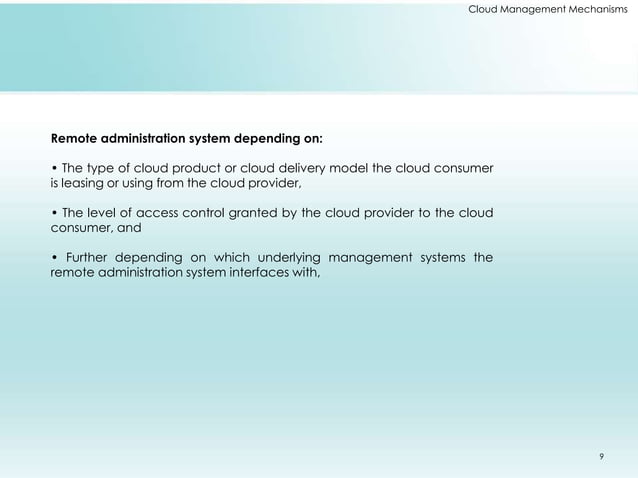 Cloud Management Mechanisms | PPTX