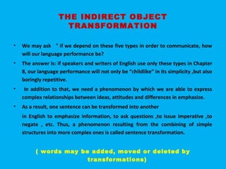 BASIC SENTENCE TRANSFORMATIONS | PPT