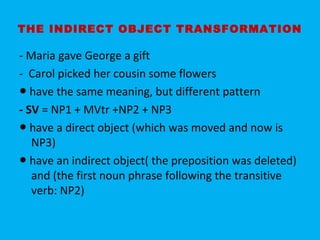 BASIC SENTENCE TRANSFORMATIONS | PPT