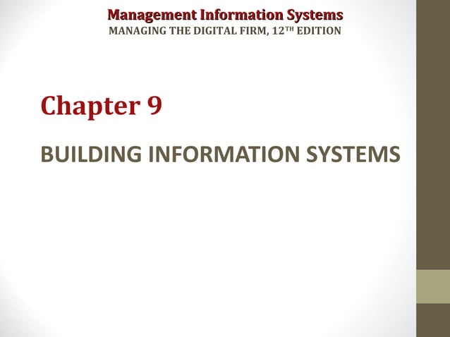 Chapter 9 MIS | PPT