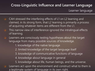 Second-Language Acquisition (Cross-Linguistic Influence and Learner ...