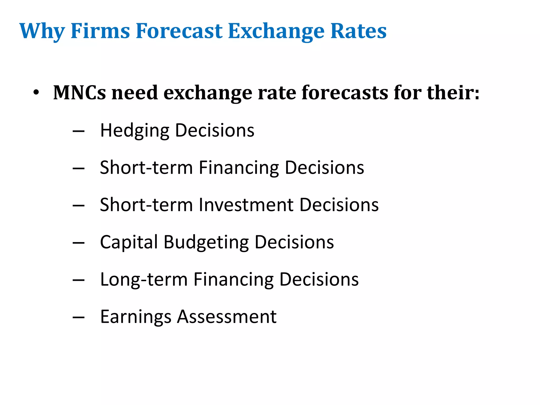 Forecasting Exchange Rates | PPTX