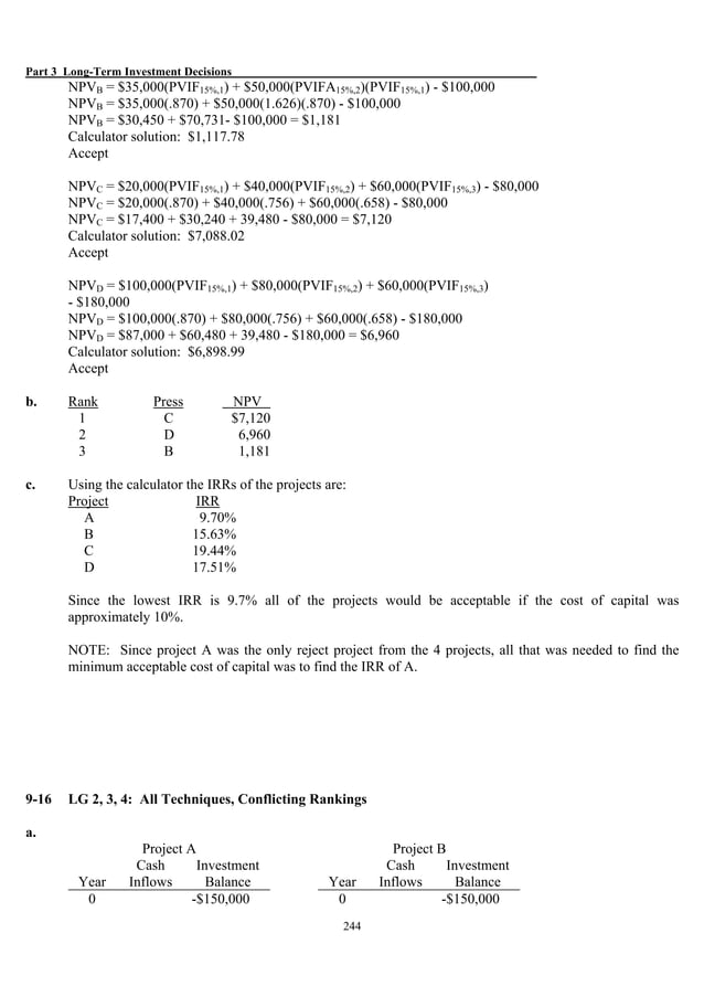 Chapter 9:Capital Budgeting Techniques | PDF | Stocks and Bonds | Personal Investing