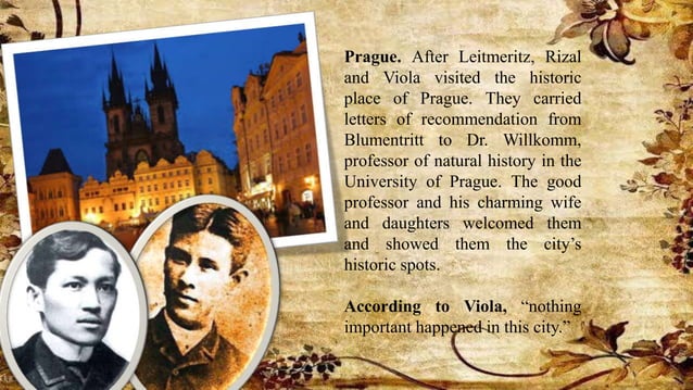 Chapter 9: Rizal's Grand Tour In Europe Tour In Europe With Viola | PPTX