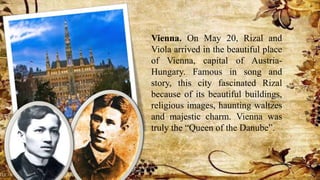 Chapter 9: Rizal's Grand Tour In Europe Tour In Europe With Viola | PPTX