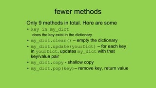 Dictionaries and Sets | PPTX | Programming Languages | Computing