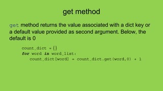 Dictionaries and Sets | PPTX | Programming Languages | Computing