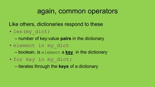 Dictionaries and Sets | PPTX