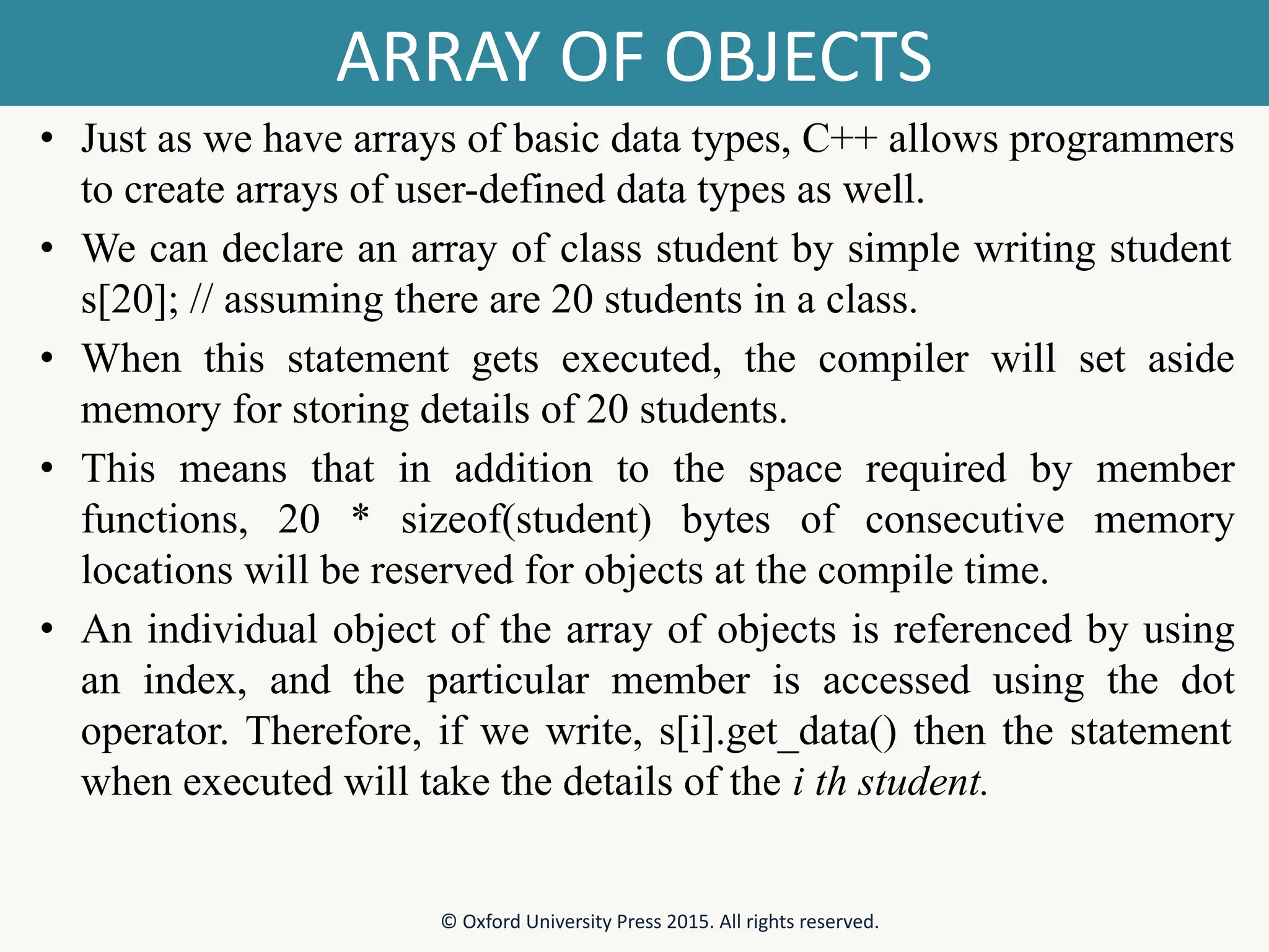 Introduction To C Class And Objects Book Notes Ppt