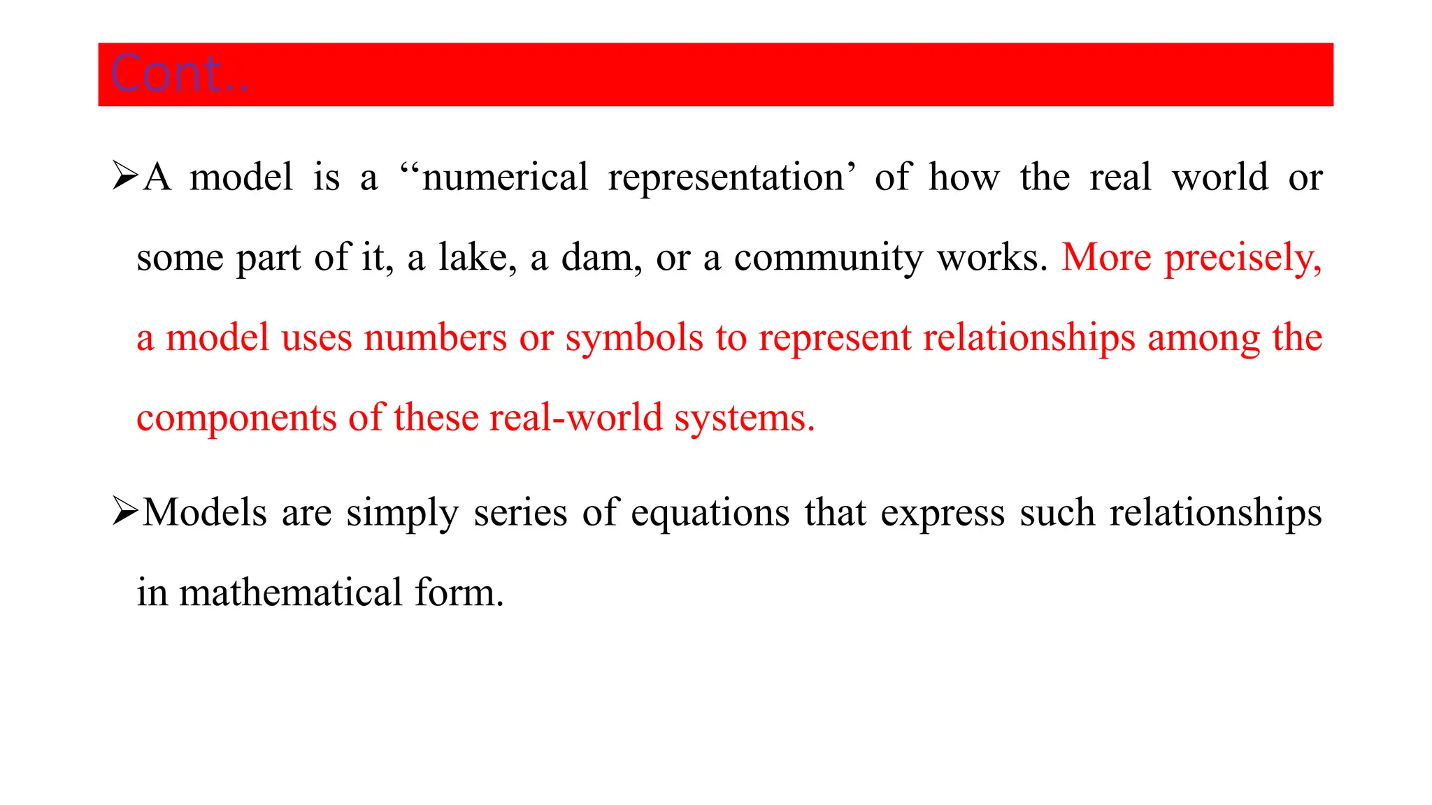 Water Resource Planning & Management Models | PPTX