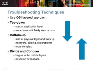 Network troubeshooting knowlege and guide | PPT