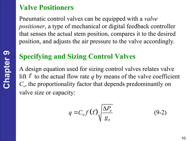 Control valve sizing and control system instrumentation | PPT