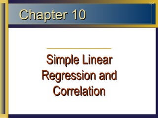 simple linear reression and correlatio analysis | PPT