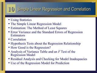 simple linear reression and correlatio analysis | PPT