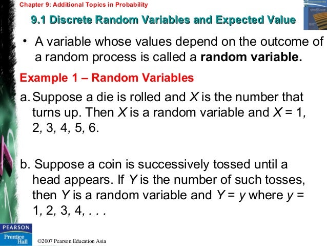Chapter 9 - Additional Topics in Probability