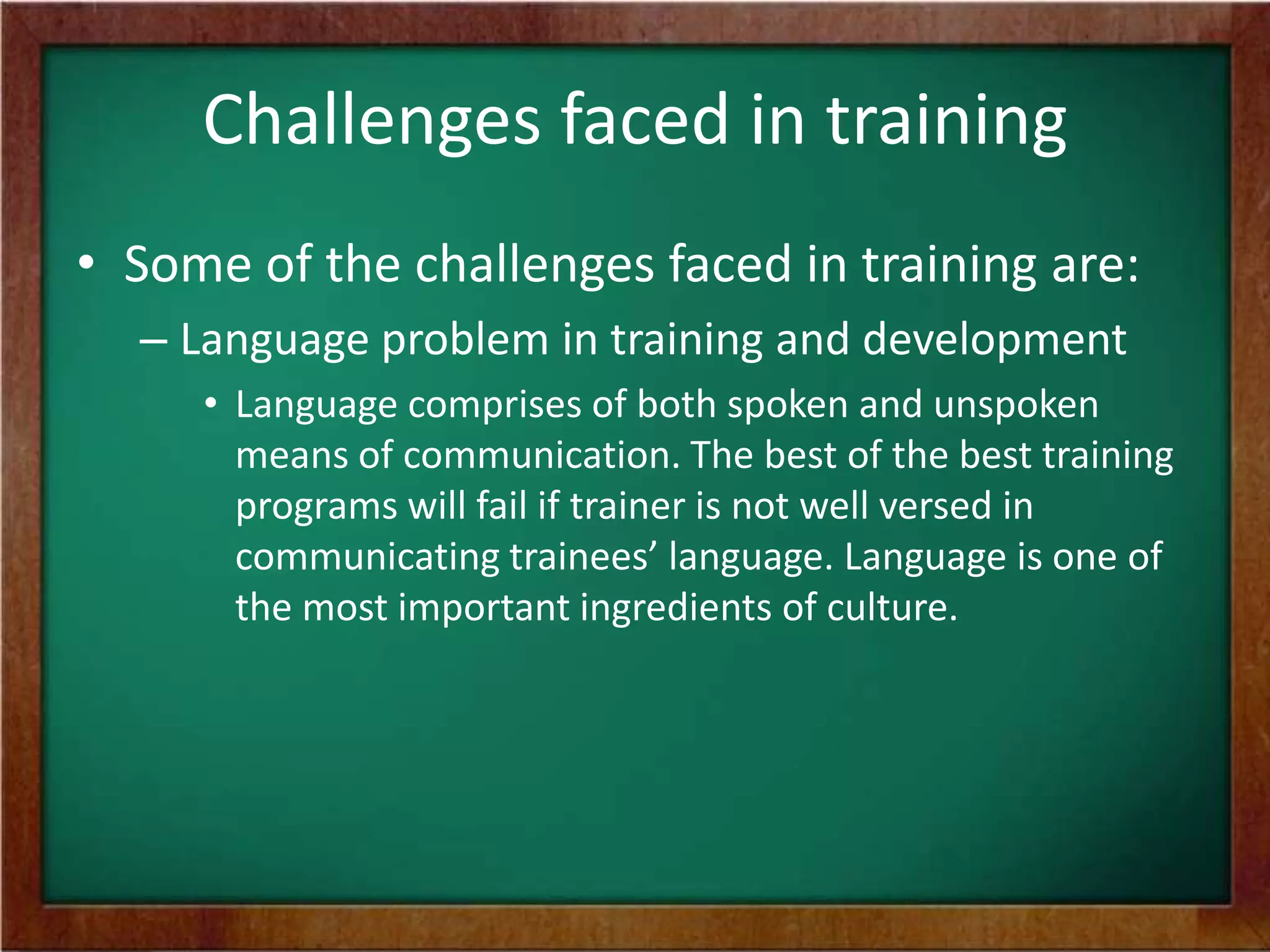 Challenges faced in Training | PPTX