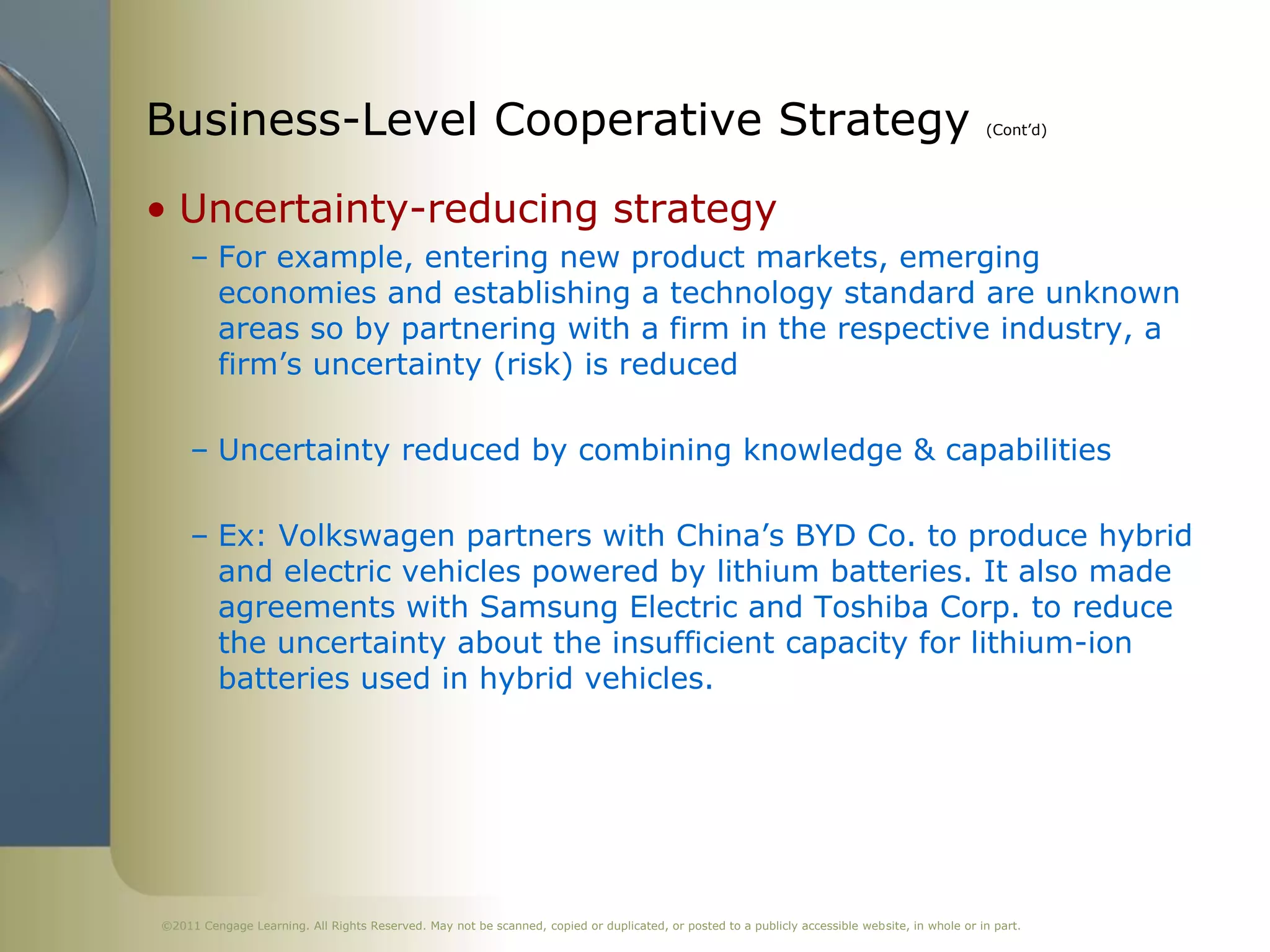 Chapter 9 cooperative strategy | PDF