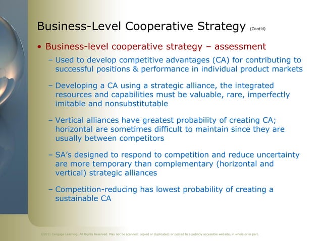 Chapter 9 cooperative strategy | PDF
