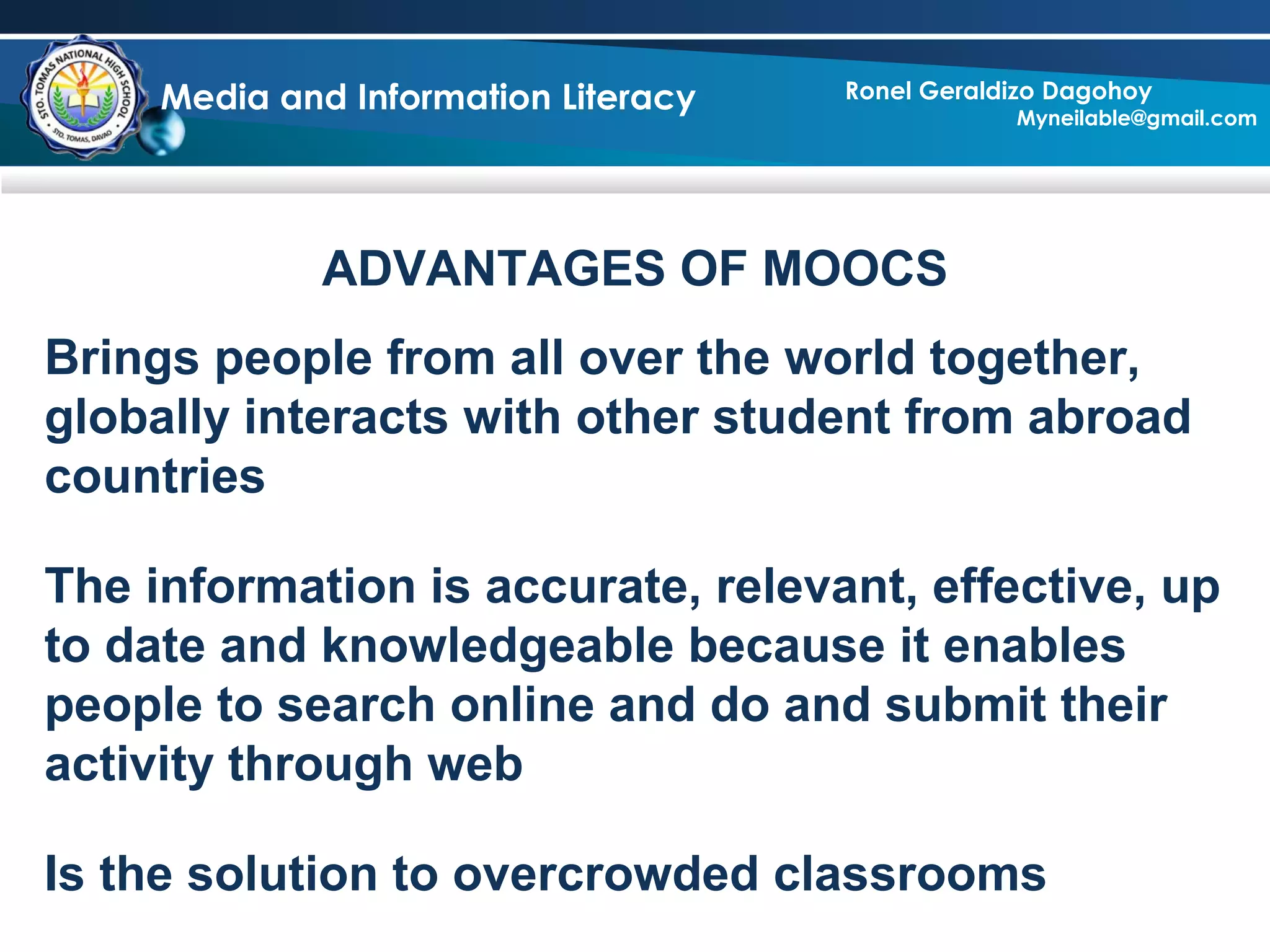 Massive Open Online Course (MOOC) | PPT