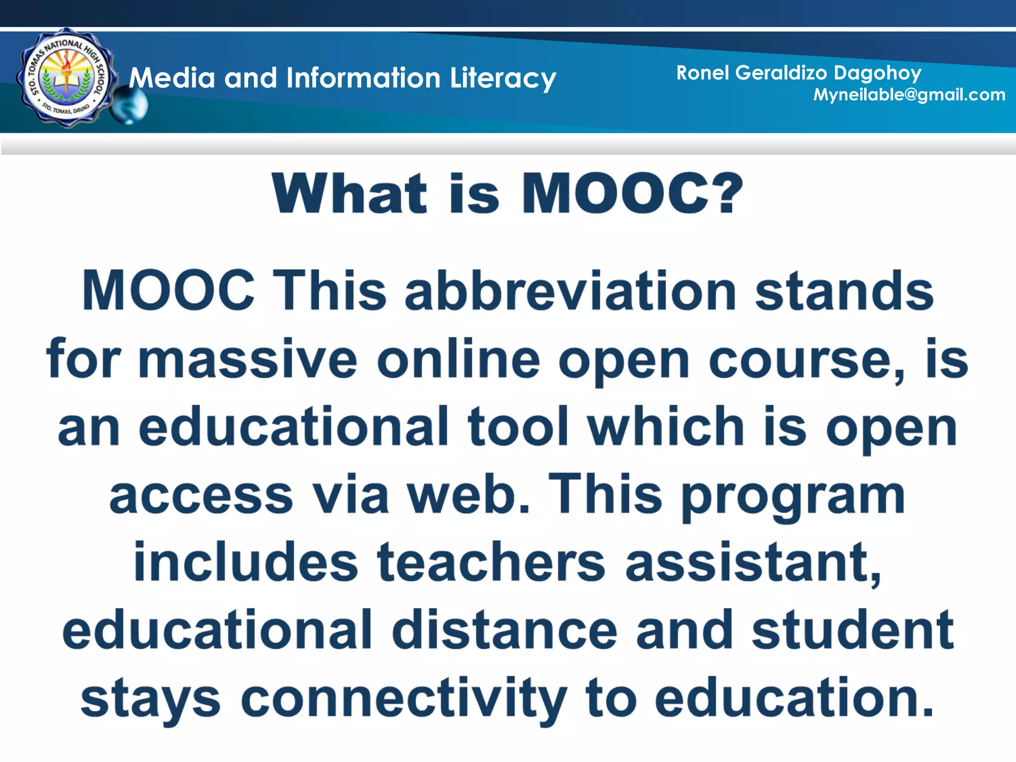 Massive Open Online Course (MOOC) | PPT