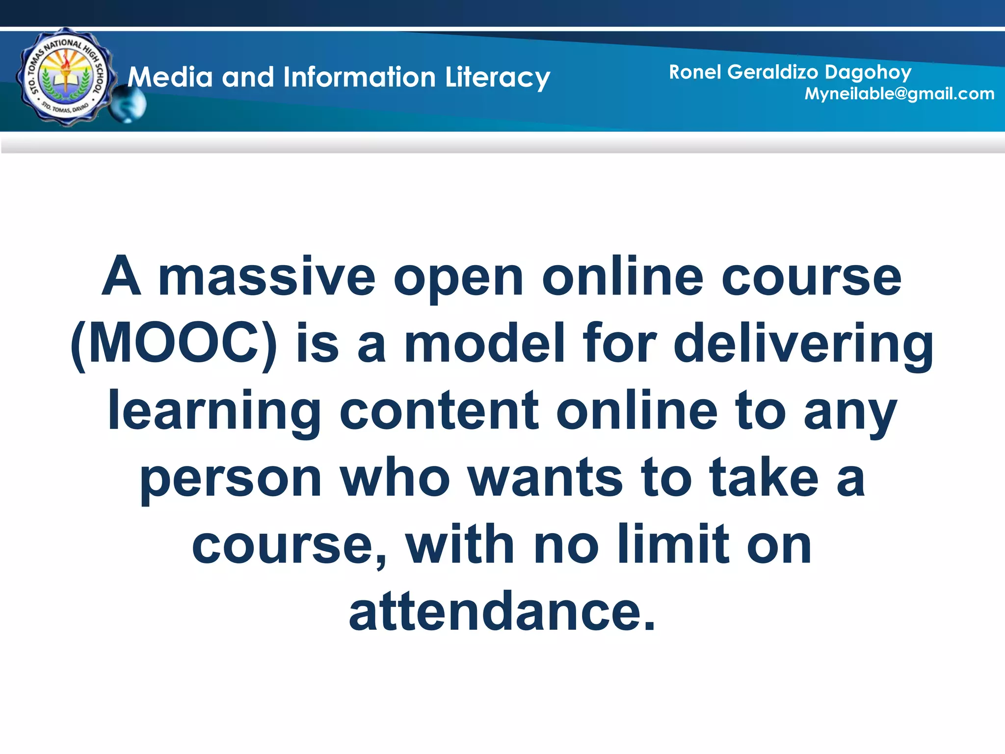 Massive Open Online Course (MOOC) | PPT