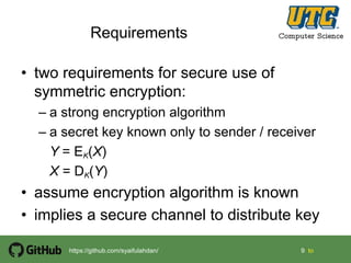 Chapter 9 cryptography- symetric encryption | PPT