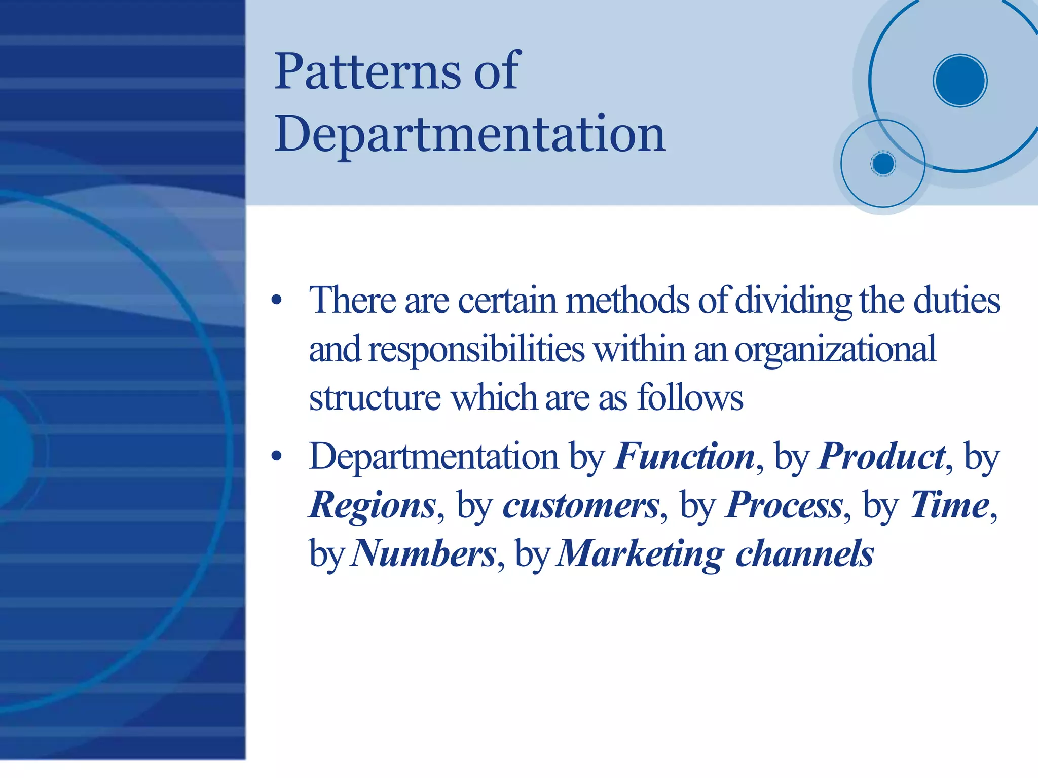 Departmentation in Management | PPTX