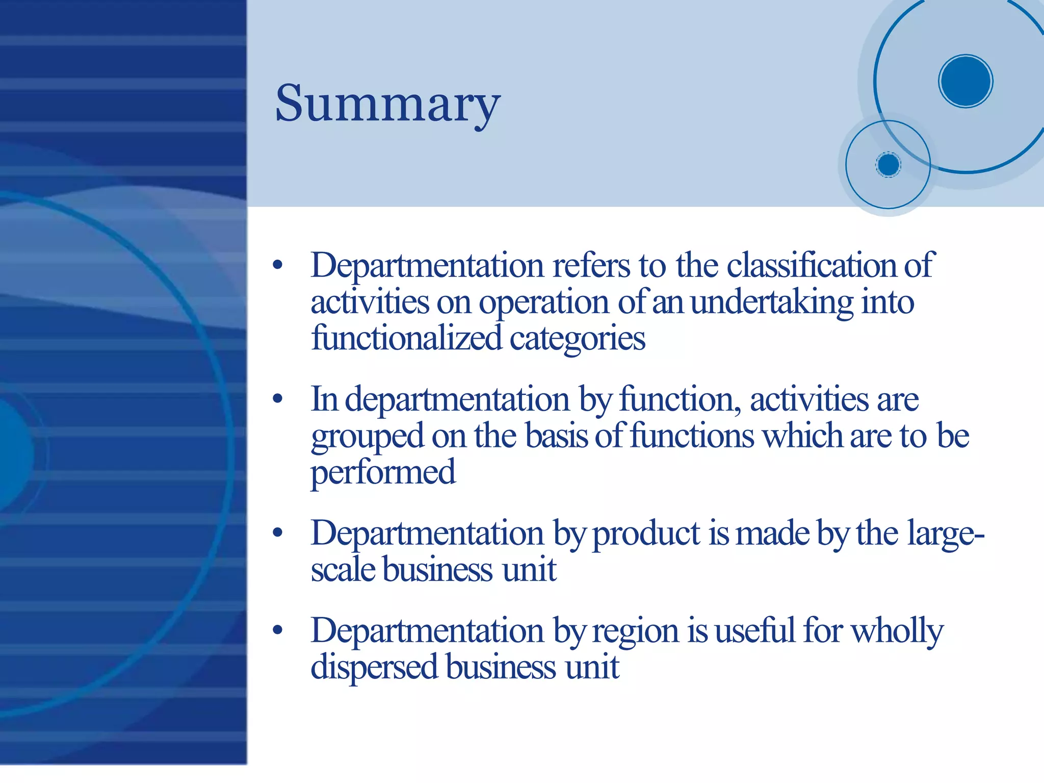 Departmentation in Management | PPTX