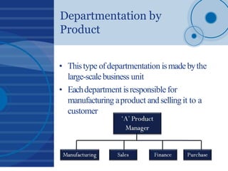 Departmentation in Management | PPTX