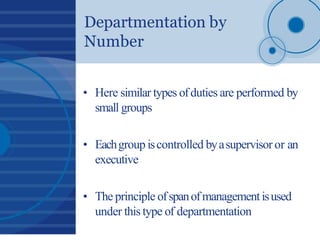 Departmentation in Management | PPTX