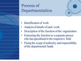 Departmentation in Management | PPTX