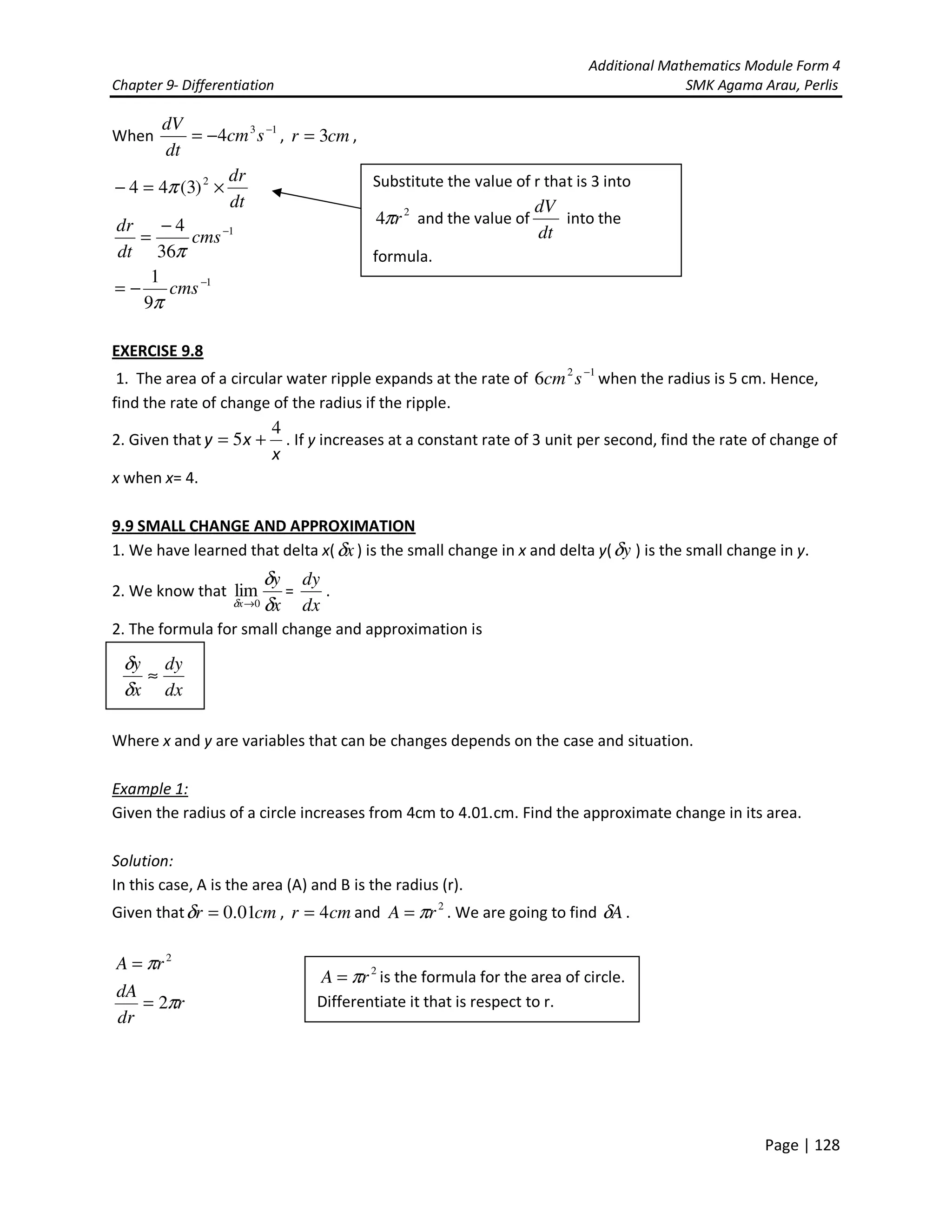 Chapter 9 differentiation | PDF