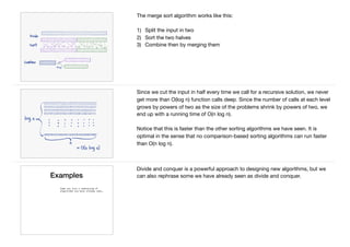 Chapter 9 divide and conquer handouts with notes | PDF
