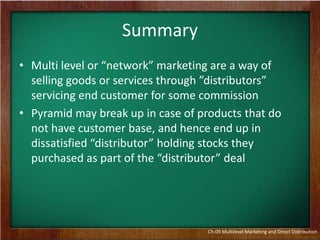 Multilevel Marketing & Direct Distribution | PPTX