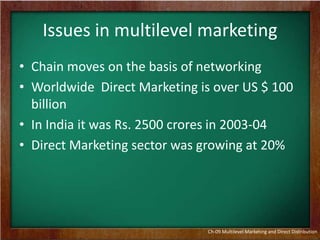 Multilevel Marketing & Direct Distribution | PPTX