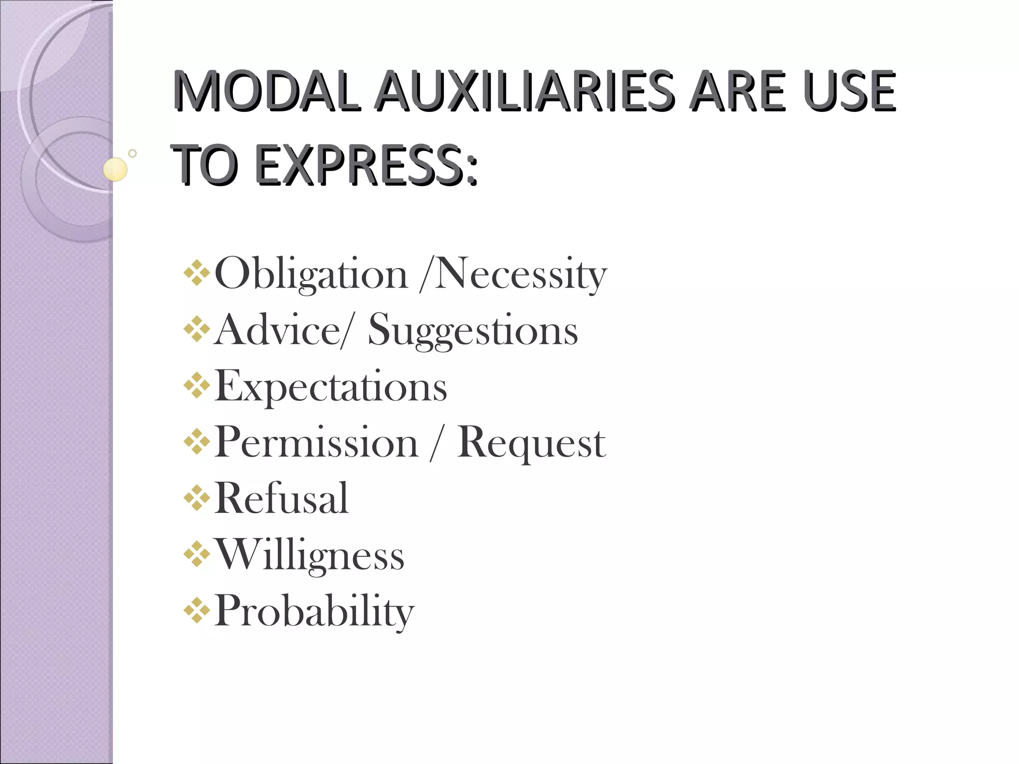 Chapter 9 modals part 1-2 | PPT