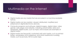 Chapter 9 -Multimedia on The Internet | PDF