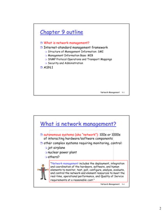 Chapter9 network managment-3ed | PDF