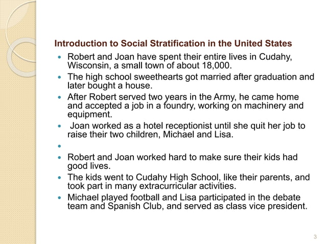 Chapter 9 social stratification in the united states | PPT