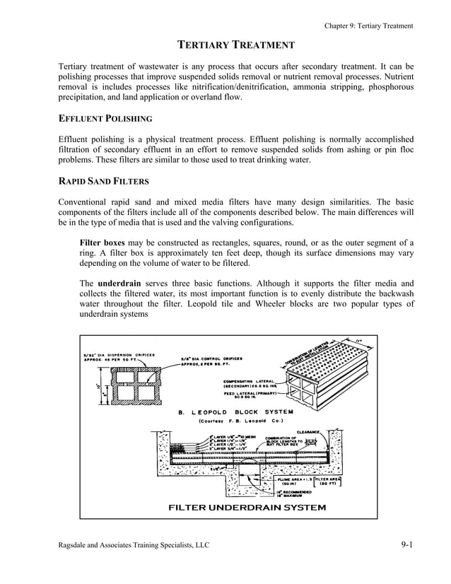 Chapter 9 tertiary treatment | PDF