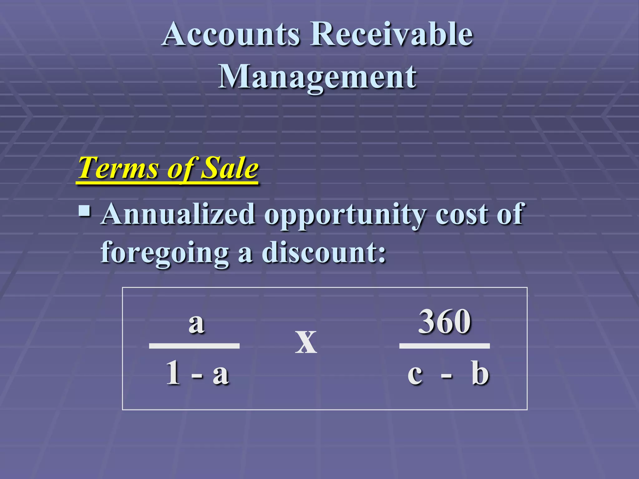 Chapter 9 & 10 accounts receivable and inventory management | PPTX
