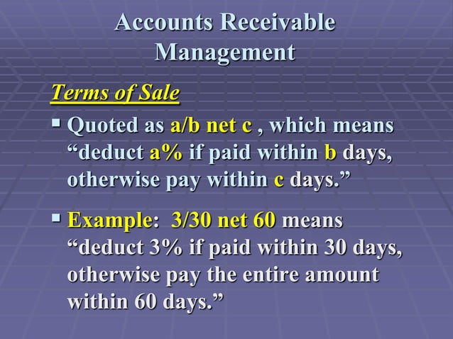 Chapter 9 & 10 accounts receivable and inventory management | PPTX | Business Accounting ...