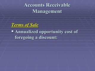 Chapter 9 & 10 accounts receivable and inventory management | PPTX