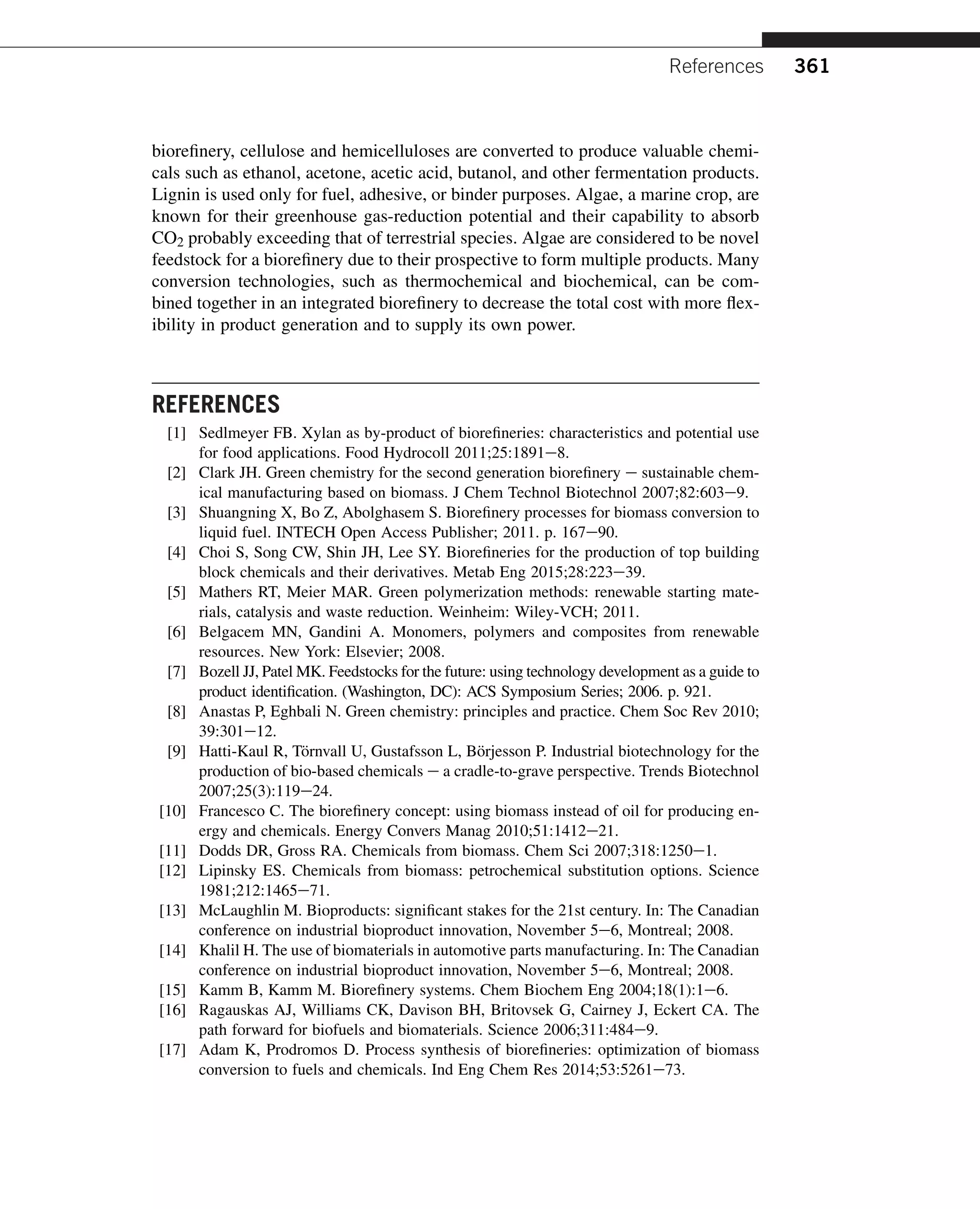 Chapter 9 a biorefinery processing polymers production | PDF ...
